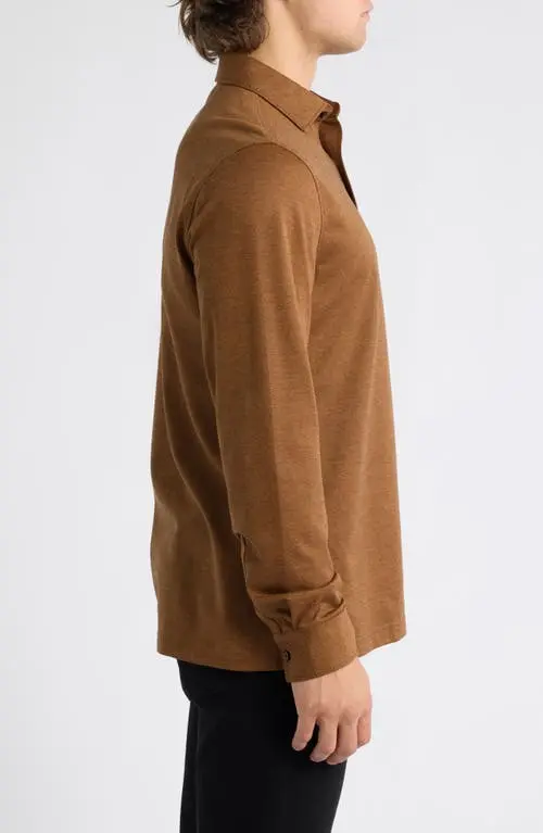 David Donahue Pierce Cotton Polo - Umber