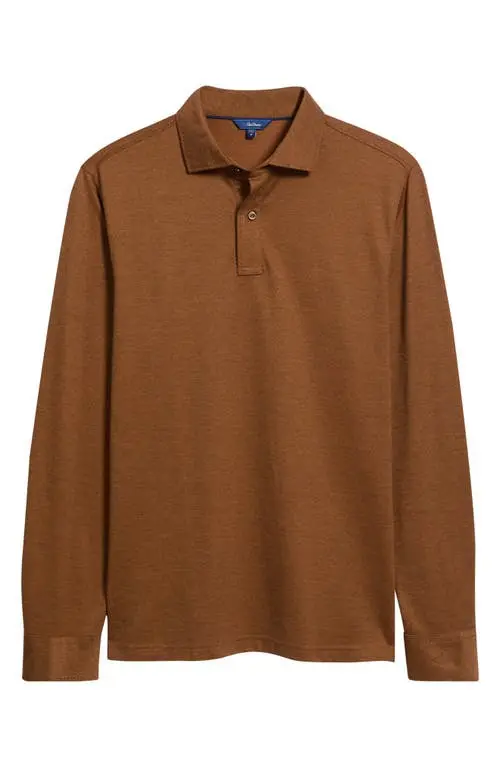 David Donahue Pierce Cotton Polo - Umber