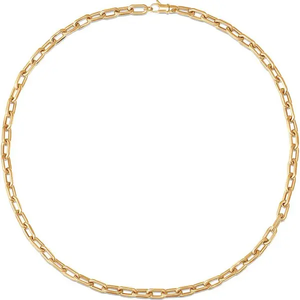 Sara Weinstock Gold Medium Rectangle Link Necklace