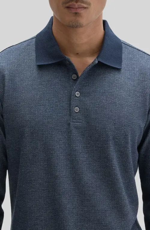 Robert Barakett Cayman Long Sleeve Polo - Dark Caspian