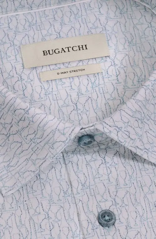 Bugatchi Miles Ooohcotton® Print Short Sleeve Button-up Shirt