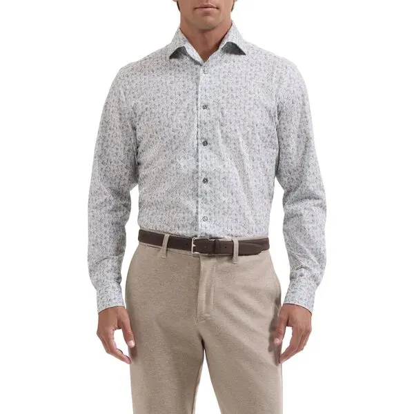 Bugatchi Devon Ooohcotton® Print Button-up Shirt