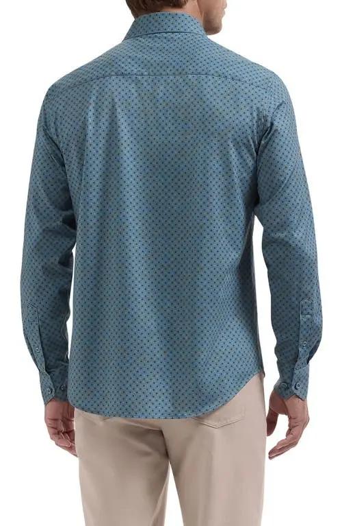 Bugatchi James Ooohcotton Print Long Sleeve Performance Button Up Shirt