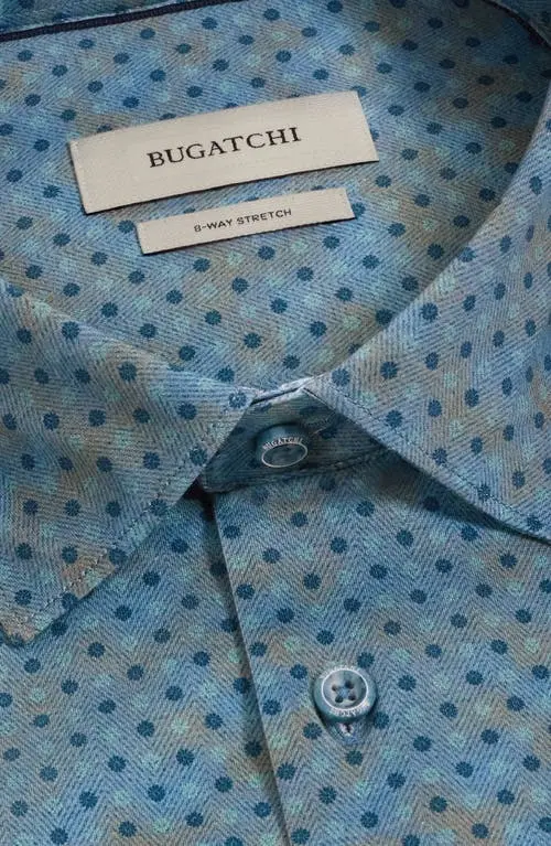 Bugatchi James Ooohcotton Print Long Sleeve Performance Button Up Shirt