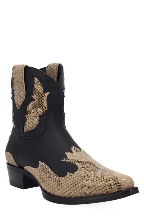 DINGO Serpico Leather Western Boot - Black