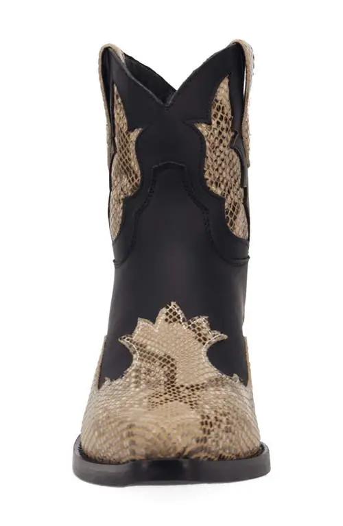 DINGO Serpico Leather Western Boot - Black