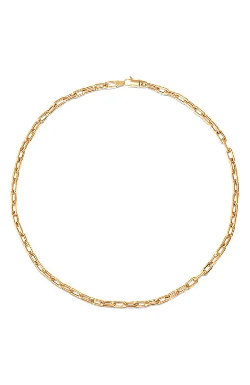 Sara Weinstock Gold Rectangular Link Chain Necklace