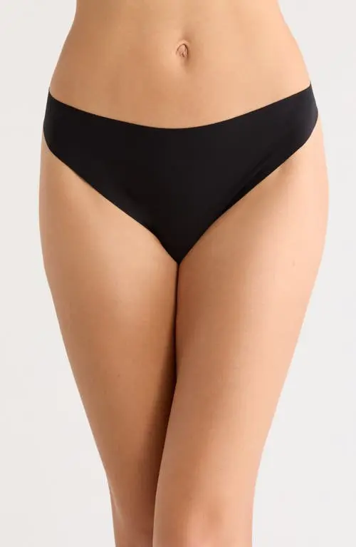 Nordstrom Invisible Edge Thong - Black