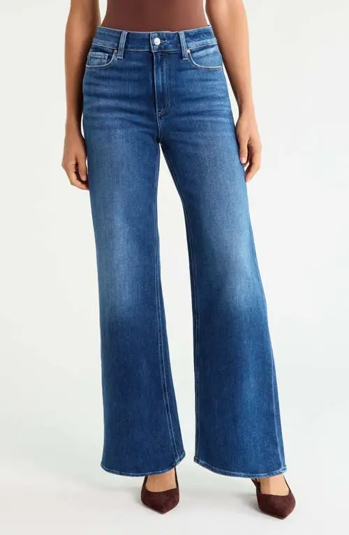 Paige Anessa High Waist Wide Leg Jeans - Hamptons