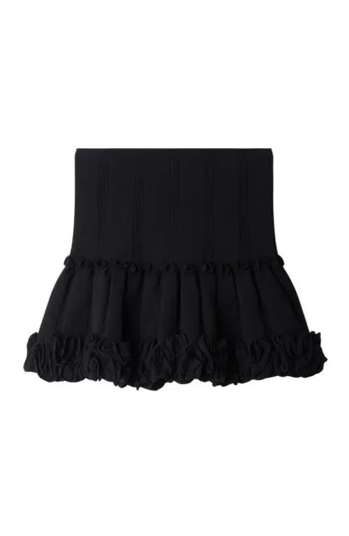 Sandro Short Ribbed Knit Skirt