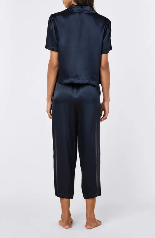 PAPINELLE Audrey Mulberry Silk Crop Pajamas