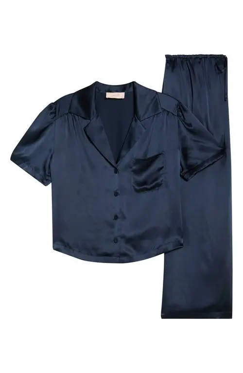 PAPINELLE Audrey Mulberry Silk Crop Pajamas