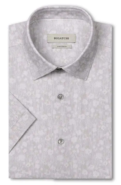 Bugatchi Miles Ooohcotton® Print Short Sleeve Button-up Shirt