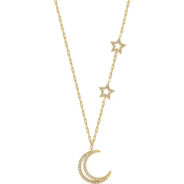KARMA AND LUCK Lunar Grace Radiant Moon & Stars Necklace