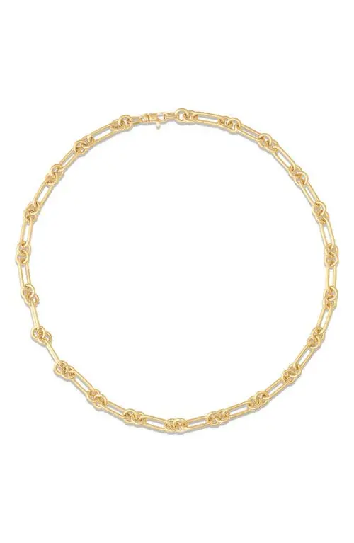 Sara Weinstock Rectangle Gold Link Chain Necklace