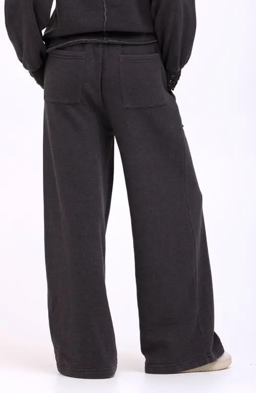 THREADS 4 THOUGHT Sigourney Mineral Wash Wide Leg Pants - Black