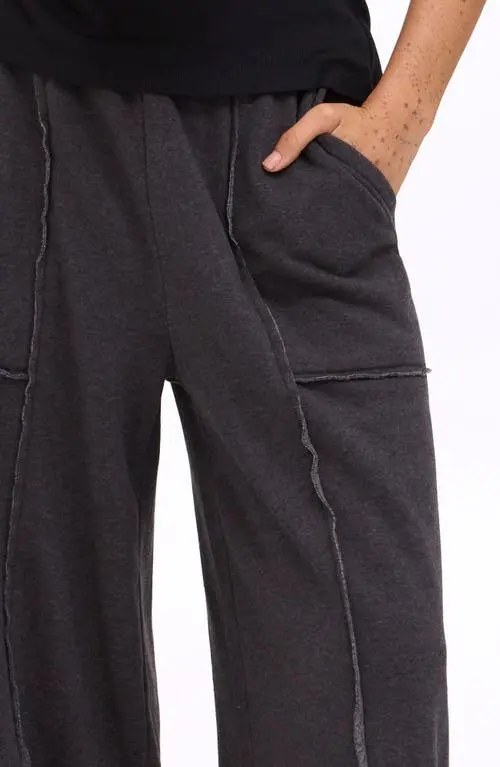 THREADS 4 THOUGHT Sigourney Mineral Wash Wide Leg Pants - Black