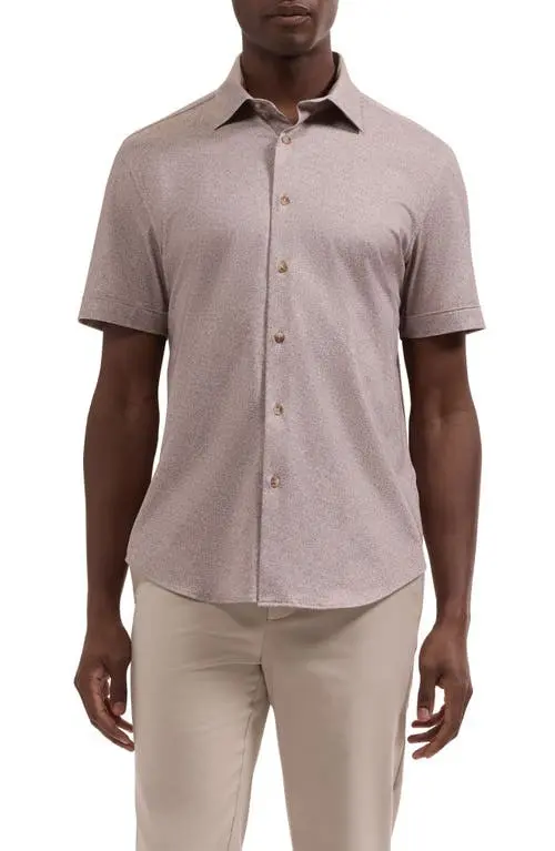 Bugatchi Miles Ooohcotton® Print Short Sleeve Button-up Shirt