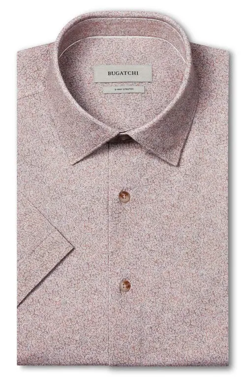 Bugatchi Miles Ooohcotton® Print Short Sleeve Button-up Shirt