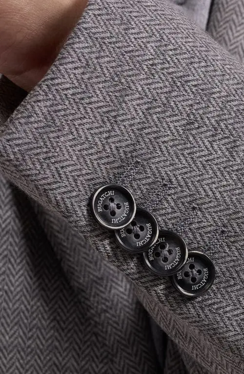 Bugatchi Two-button Stretch Cotton & Virgin Wool Blend Blazer