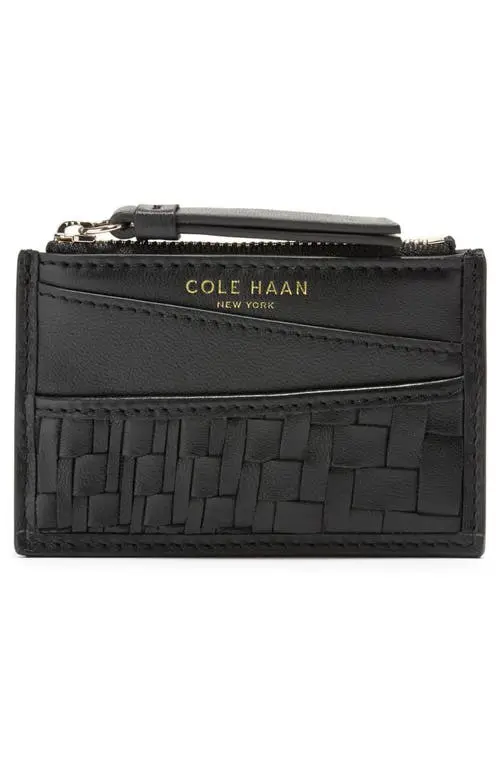 Cole Haan Ivy Leather Card Case - Black