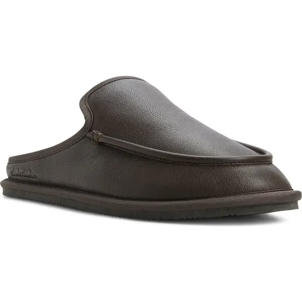 Brooks Brothers Suede Scuff Slippers - Dark Brown