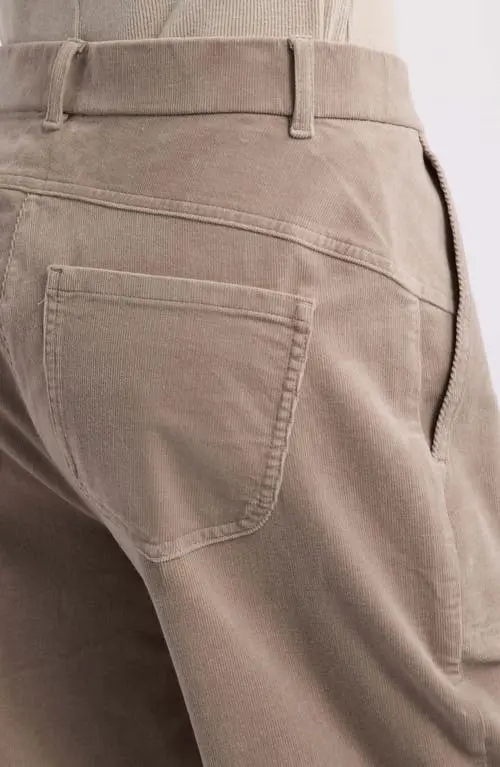 Eileen Fisher Arch Stretch Cotton Corduroy Ankle Pants - Twine