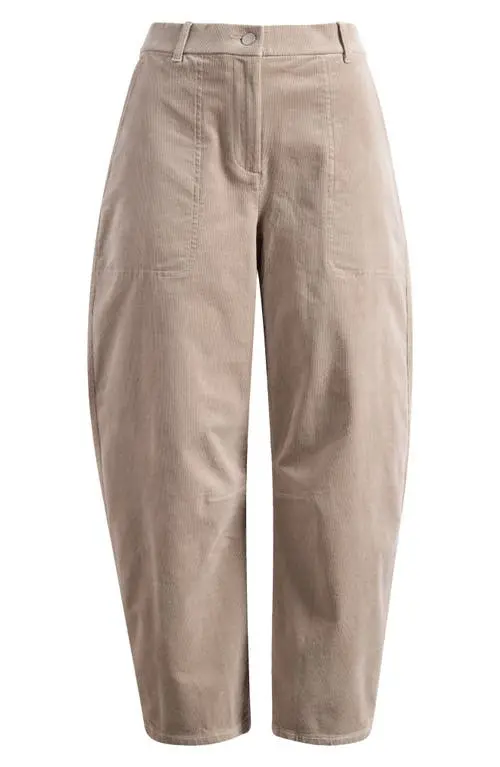 Eileen Fisher Arch Stretch Cotton Corduroy Ankle Pants - Twine