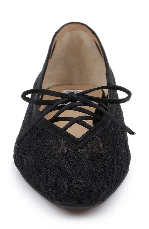Badgley Mischka Raelyn Lace Ballet Flat - Black Lace
