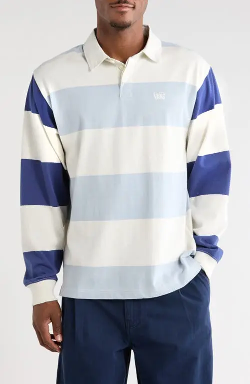VANS Two-tone Ward Stripe Long Sleeve Rugby Polo
