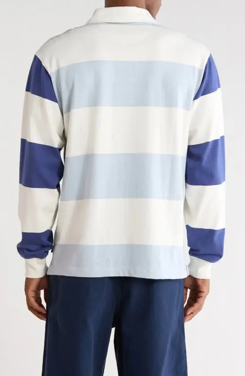 VANS Two-tone Ward Stripe Long Sleeve Rugby Polo
