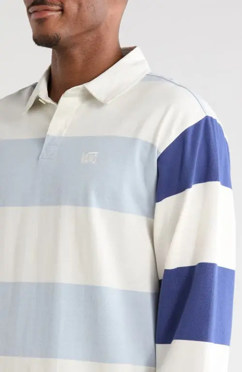 VANS Two-tone Ward Stripe Long Sleeve Rugby Polo