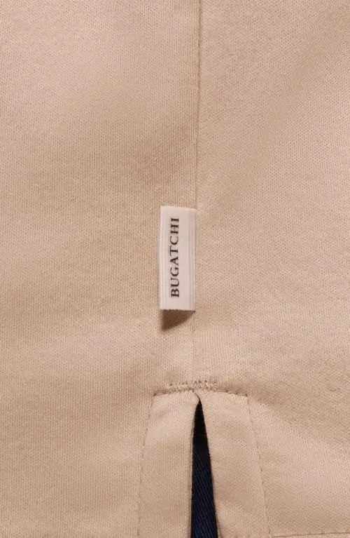 Bugatchi Pima Cotton Johnny Collar Polo - Sand