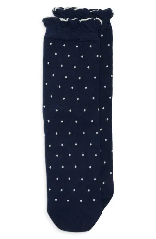 CASA CLARA Jula Polka Dot Ruffle Cotton Blend Crew Socks