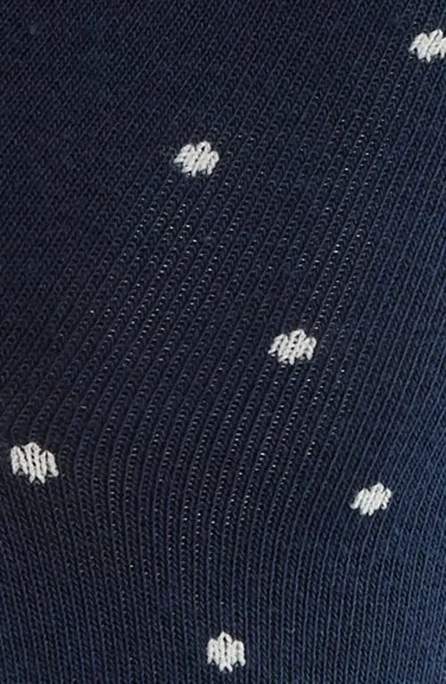 CASA CLARA Polka Dot Ruffle Crew Socks - Navy