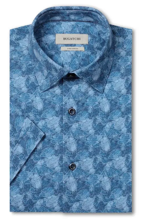 Bugatchi Miles Ooohcotton® Print Short Sleeve Button-up Shirt