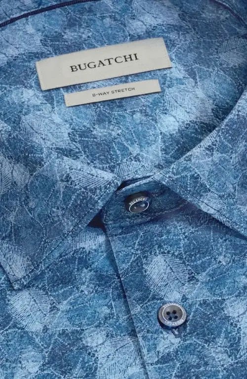 Bugatchi Miles Ooohcotton® Print Short Sleeve Button-up Shirt