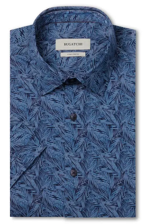 Bugatchi Miles Ooohcotton® Print Short Sleeve Button-up Shirt
