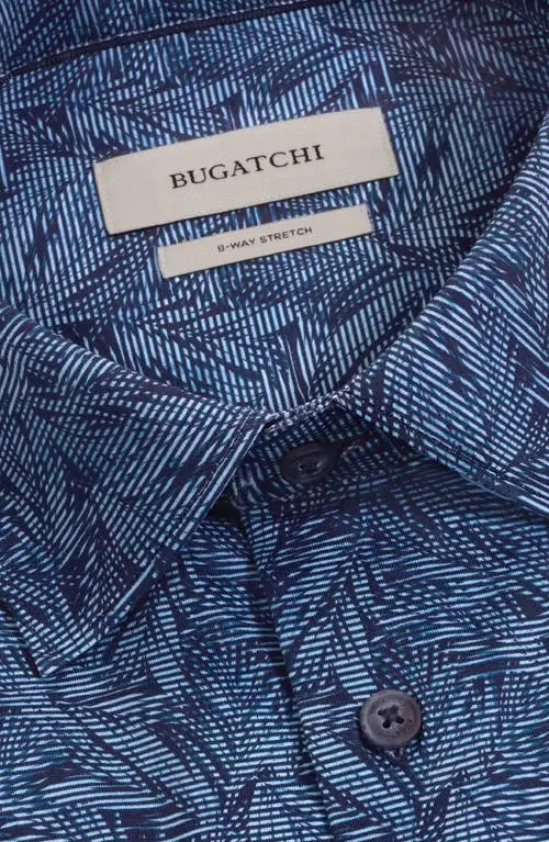 Bugatchi Miles Ooohcotton® Print Short Sleeve Button-up Shirt