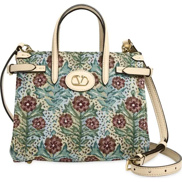 Valentino Garavani Small Antibes Tess Tapestry Tote - Blue Multi