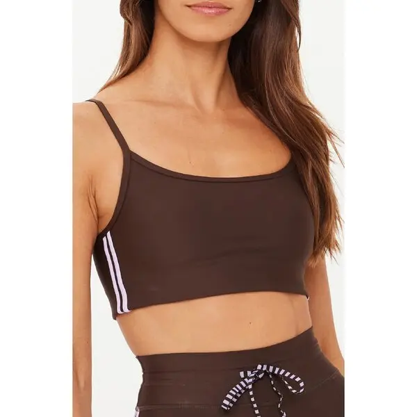 The Upside Oxford Hutton Scoop Neck Sports Bra - Brown