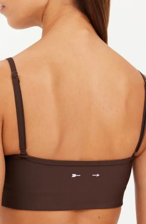 The Upside Oxford Hutton Scoop Neck Sports Bra - Brown
