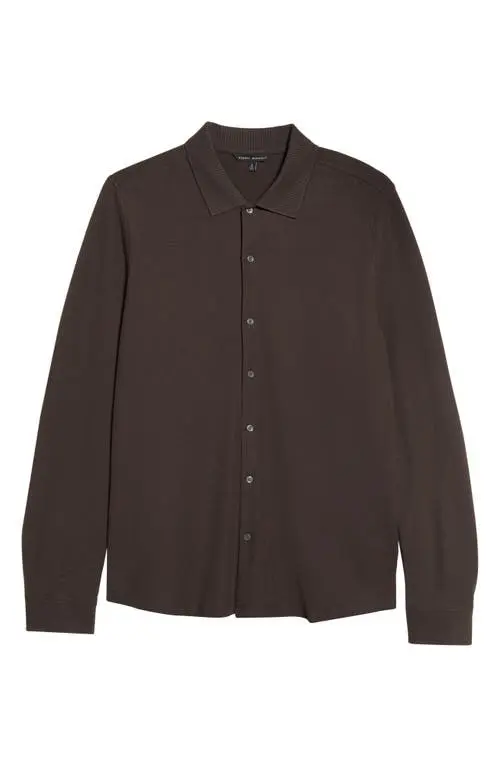 Robert Barakett Sorrell Long Sleeve Knit Shirt - Espresso