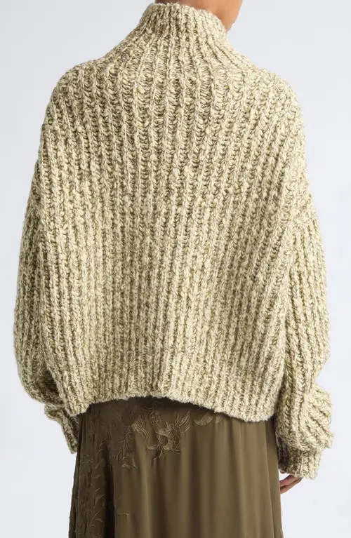 Ulla Johnson Albie Wide Ribbed Turtleneck Sweater - Alabaster