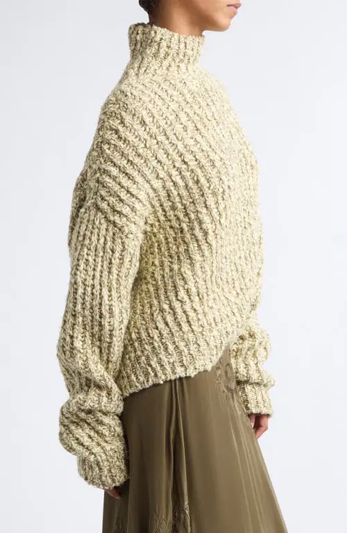 Ulla Johnson Albie Wide Ribbed Turtleneck Sweater - Alabaster