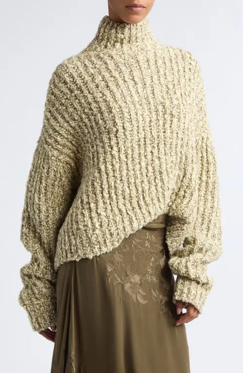 Ulla Johnson Albie Wide Ribbed Turtleneck Sweater - Alabaster