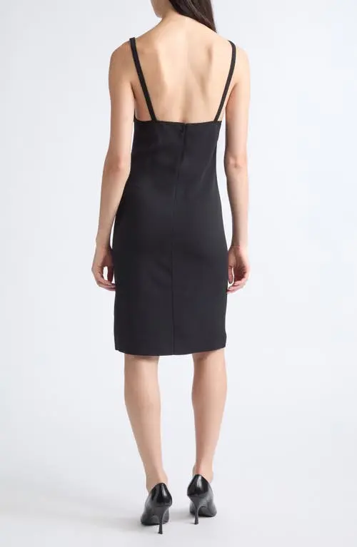 Stella McCartney Lace Trim Stretch Cady Cocktail Dress