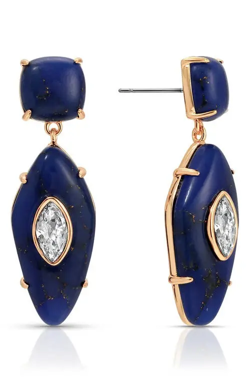Ettika Desert Stone Drop Earrings - Lapis