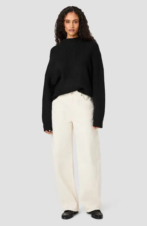 French Connection Babysoft Mock Neck Ribbed Sweater - Black