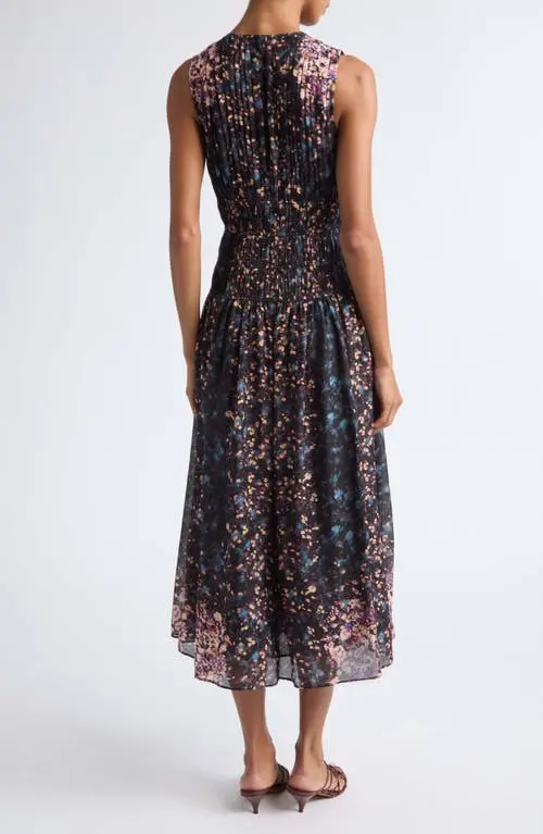 Ulla Johnson Sylvie Floral Sleeveless Silk Dress
